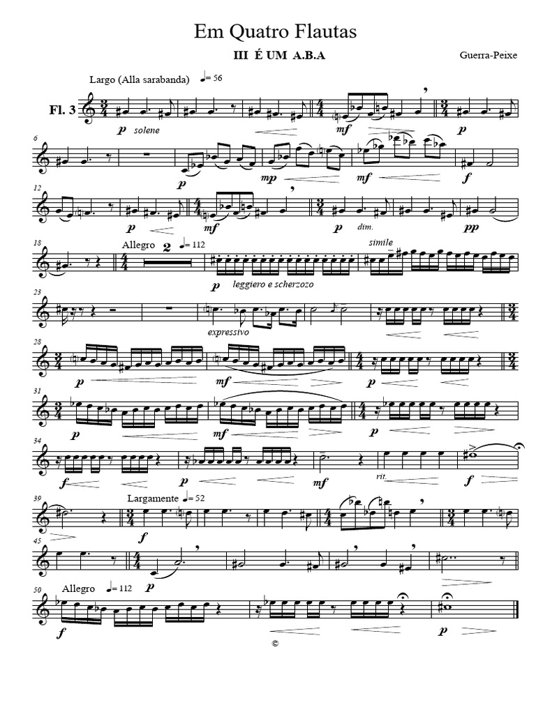 Em Quatro Flautas 3º Mov. Fl. 3 | PDF