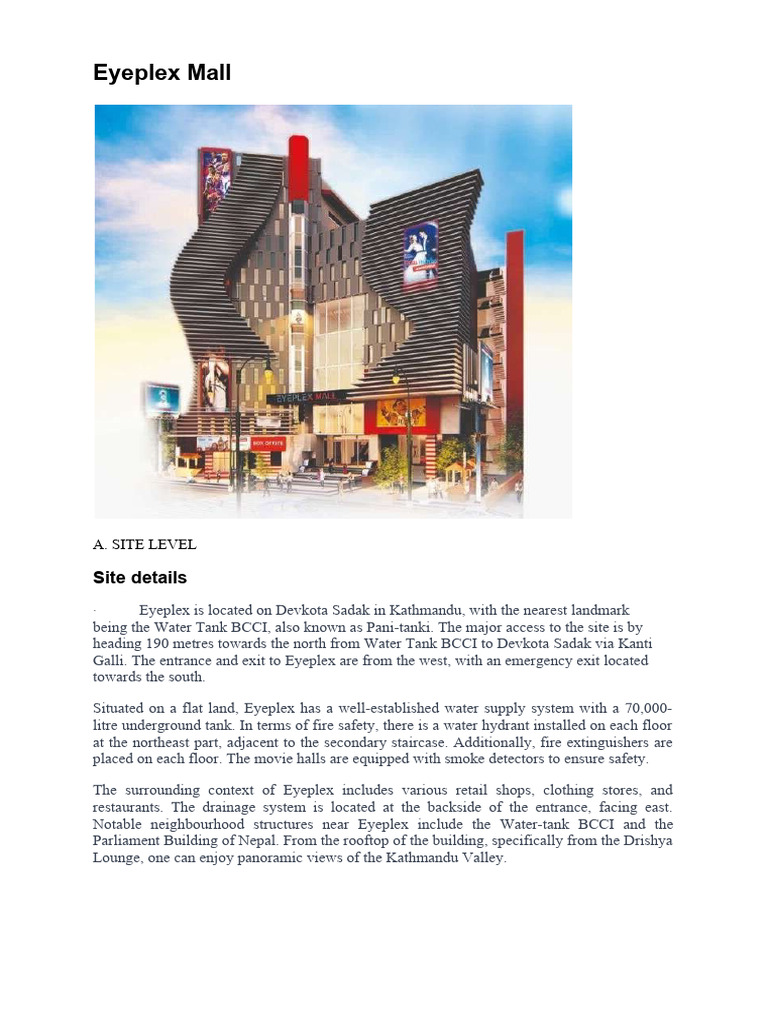 Eyeplex Mall Case Study | PDF | Elevator | Building Engineering
