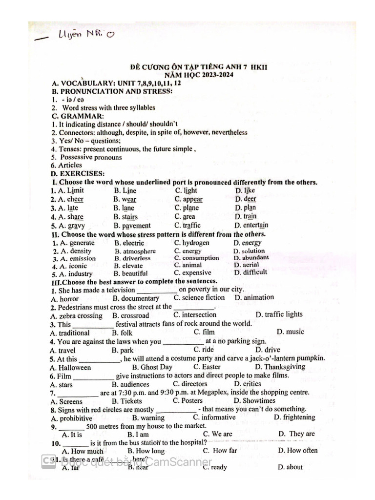 GK II G7 Ôn Tập | PDF