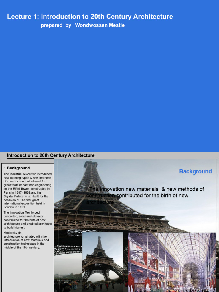 Overview of 20th Century Architecture | PDF | Architectural Design ...