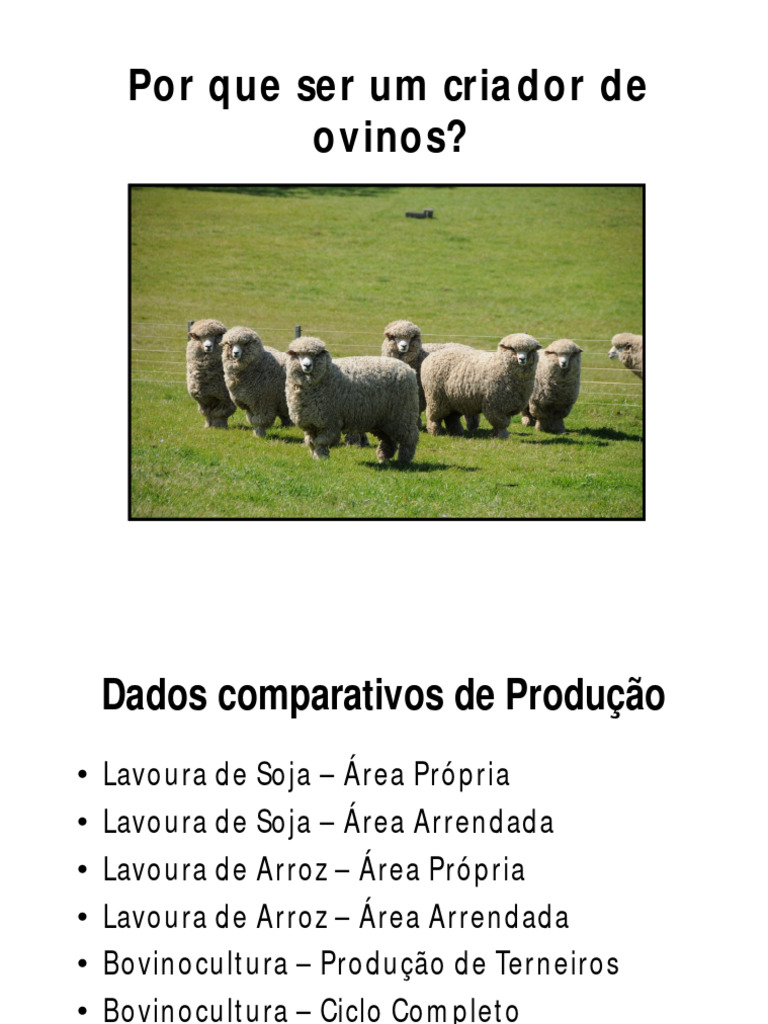 5 - Por Que Ser Criador de Ovinos | PDF | Ovelhas | Gado