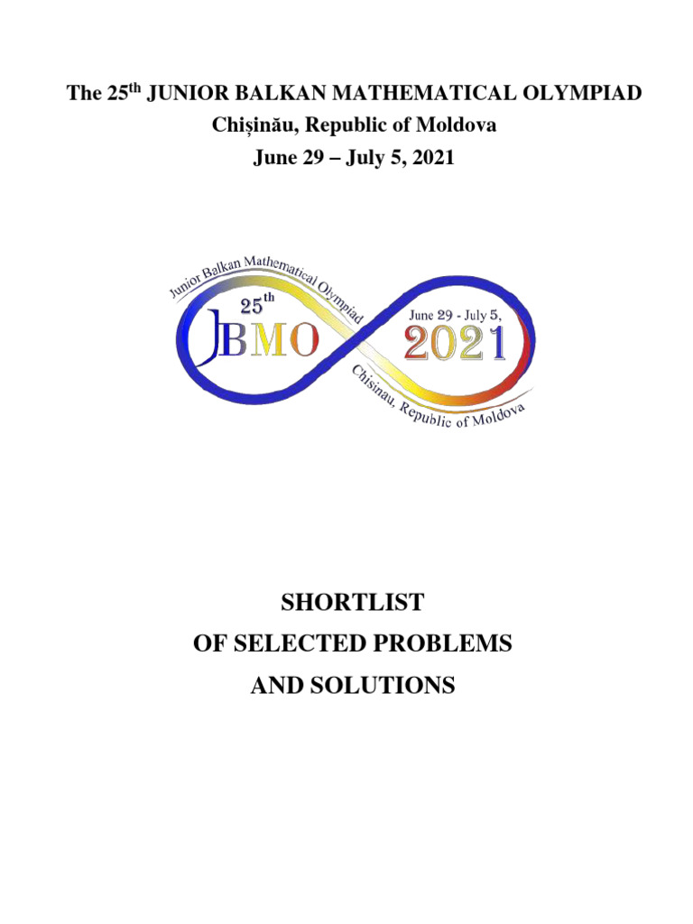 JBMO 2021 Problems and Solutions | PDF | Triangle | Perpendicular