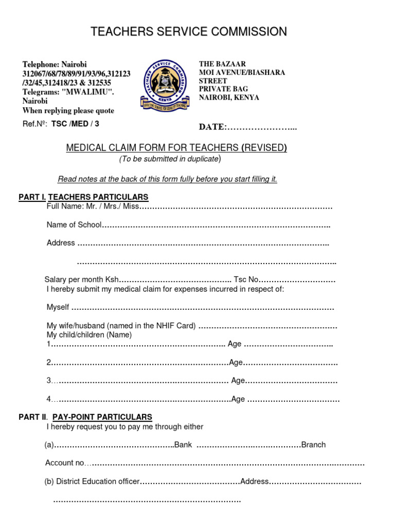 Medical Claim Form | PDF | Receipt