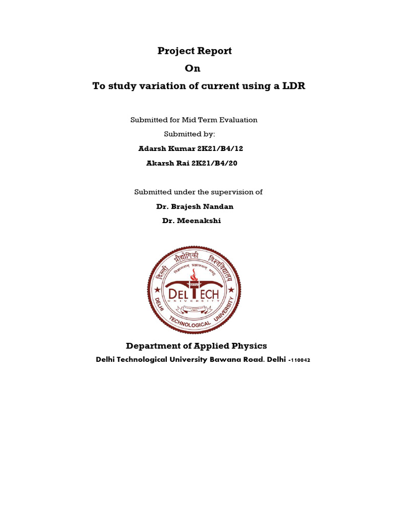 LDR project | Download Free PDF | Electrical Resistance And Conductance | Electron