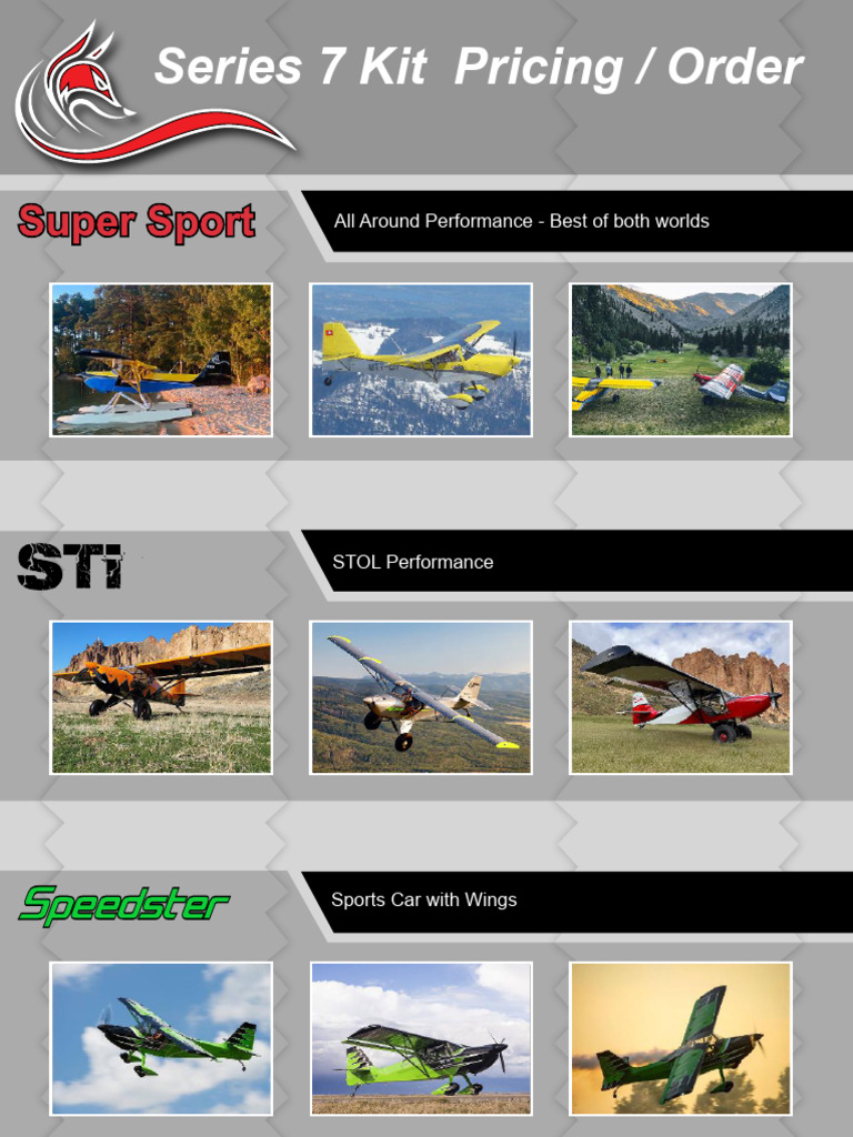Kitfox Pricing Brochure RevB 08-14-23 | PDF | Landing Gear | Homebuilt ...