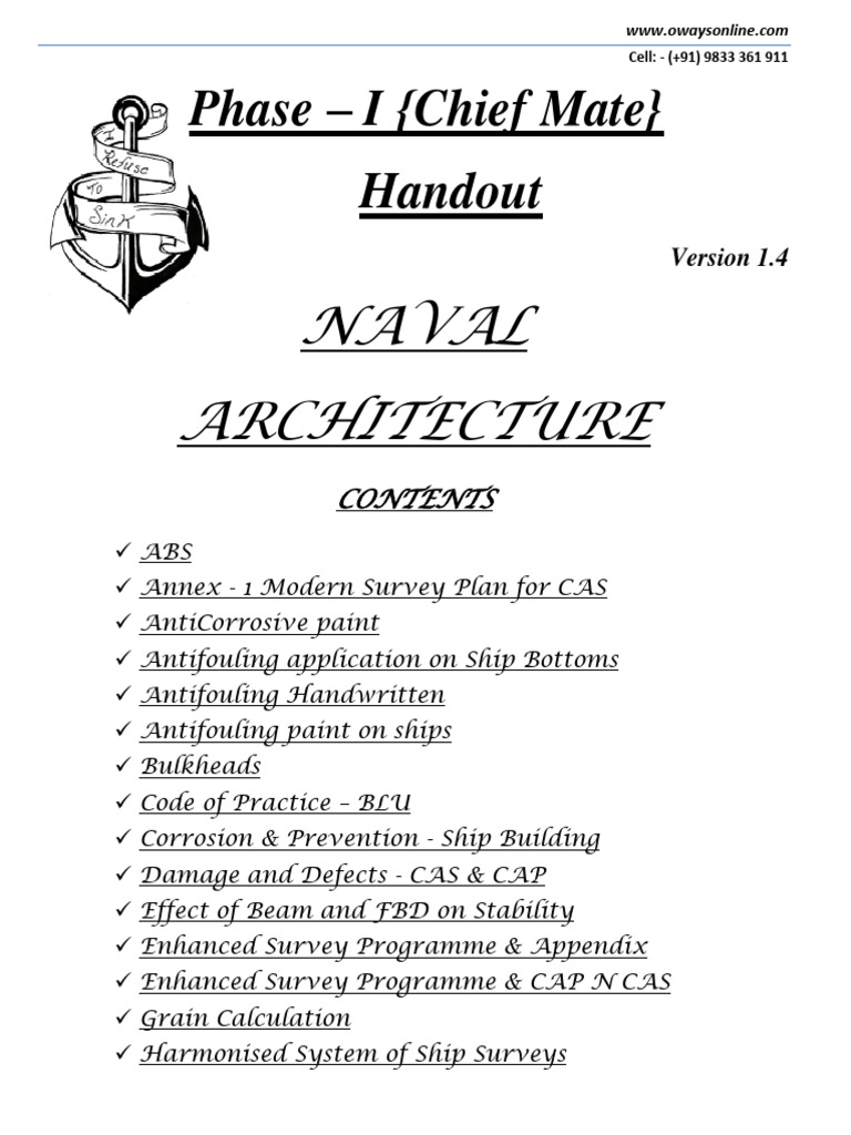PH 1 Naval Architecture | PDF
