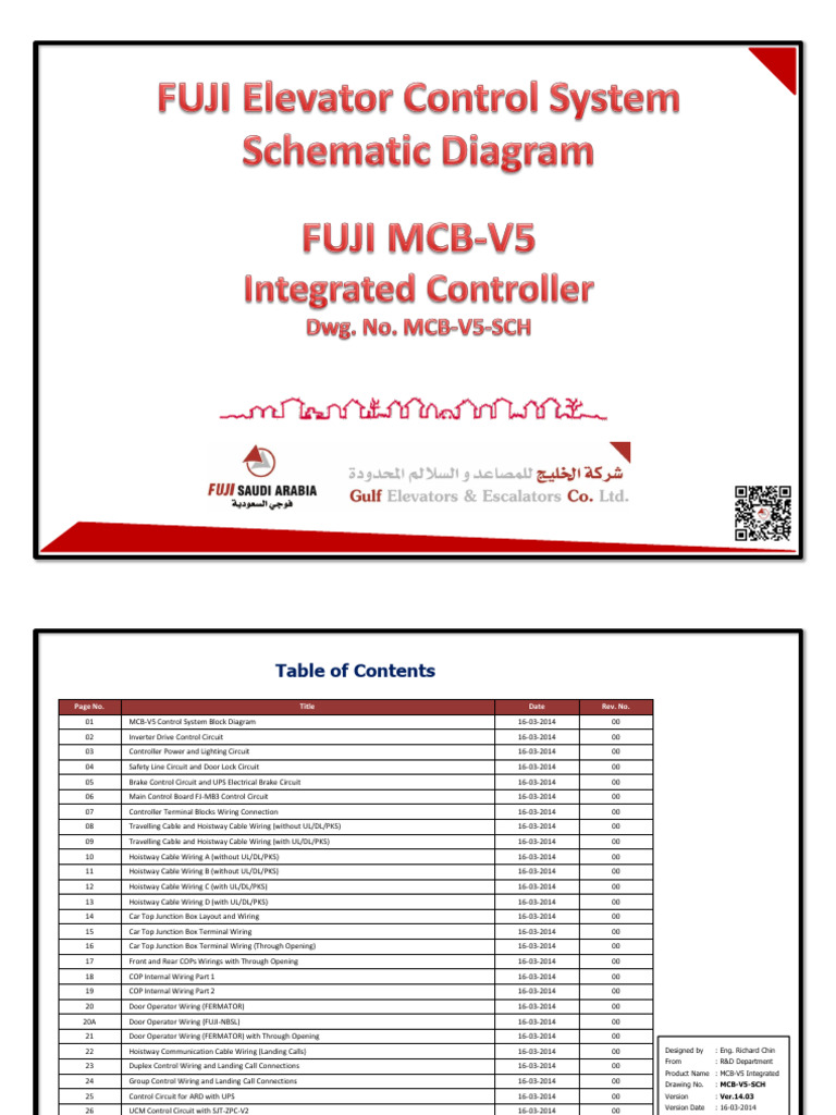 Fuji Diagram Mcb-V5 Ver.14.03 | Download Free PDF | Elevator ...