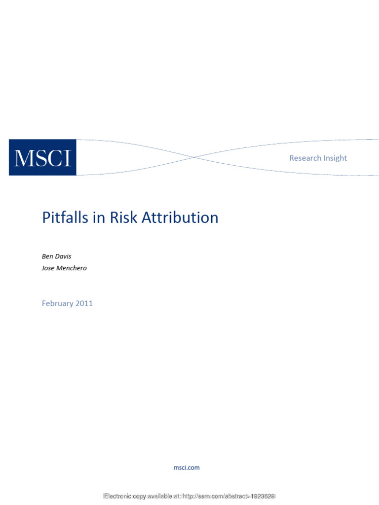 Risk Attribution for Portfolio Managers | PDF | Beta (Finance) | Risk