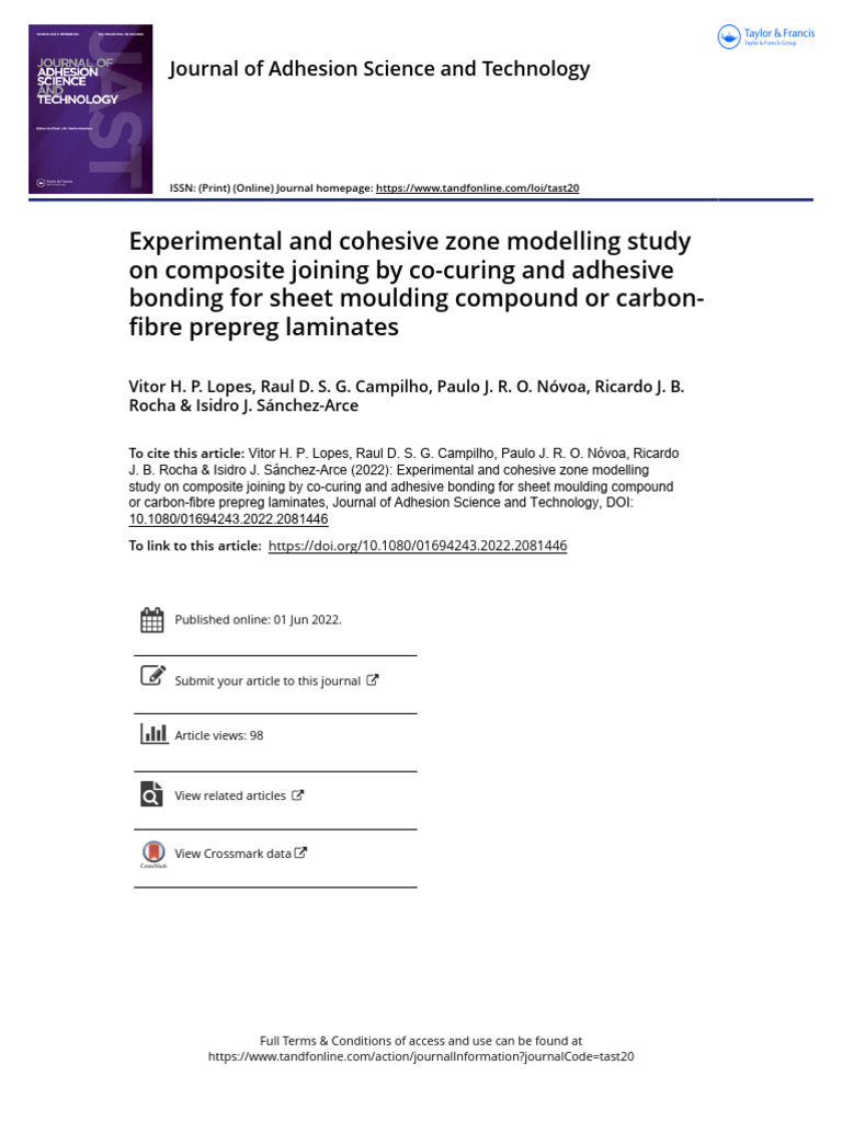 eeeeeeExperimental and cohesive zone modelling study on composite ... eeeeeeExperimental and cohesive zone modelling study on composite ...