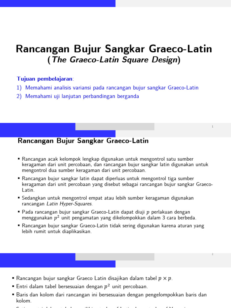 6.rancangan Graeco - Latin | PDF