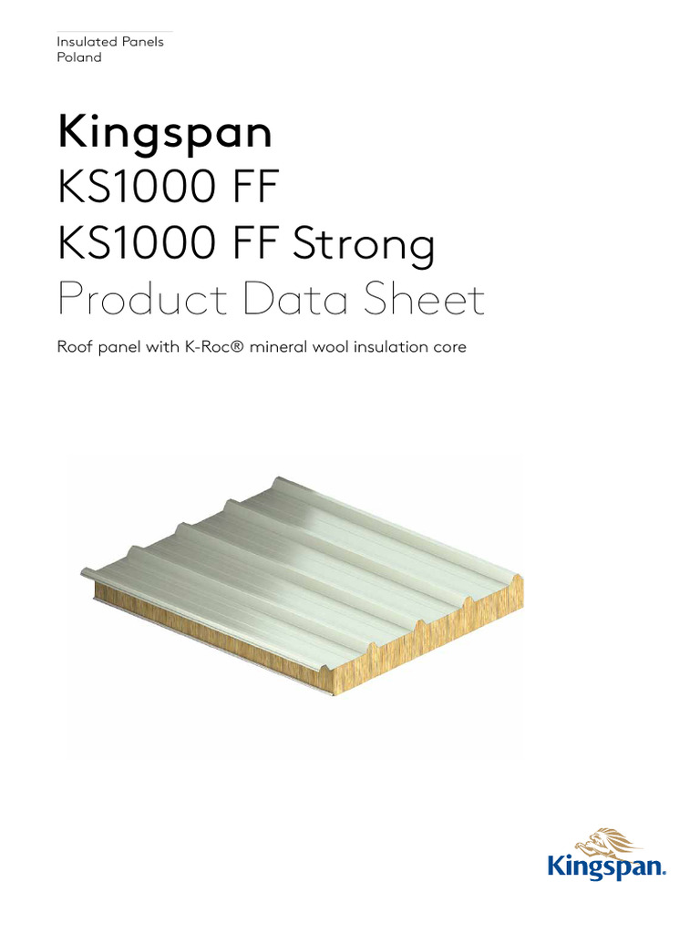 Kingspan ks1000 FF Product Data Sheet en 2023 03 03 | PDF | Building ...