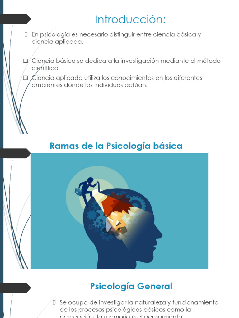 Ramas de La Psicologia | PDF | Sicología | Aprendizaje
