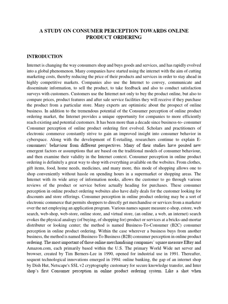 6th Sem Project | PDF | Online Shopping | Consumer Behaviour