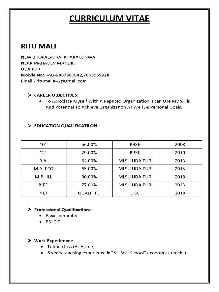 Ritu RESUME | PDF