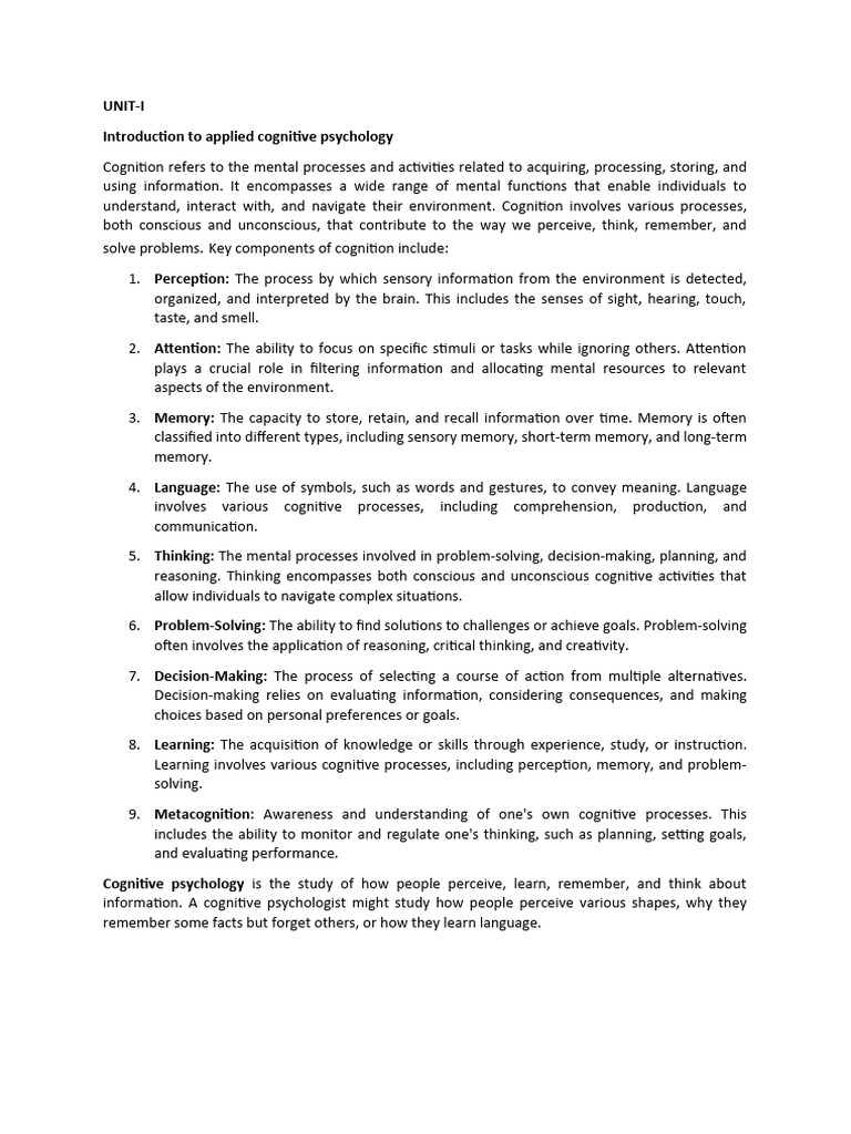 Introduction To AP | PDF | Cognitive Psychology | Psychology
