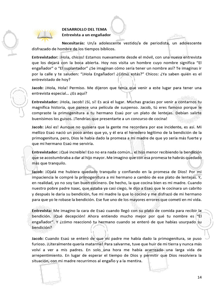 Entrevista a Jacob: El Engañador Redimido | PDF | Jacob