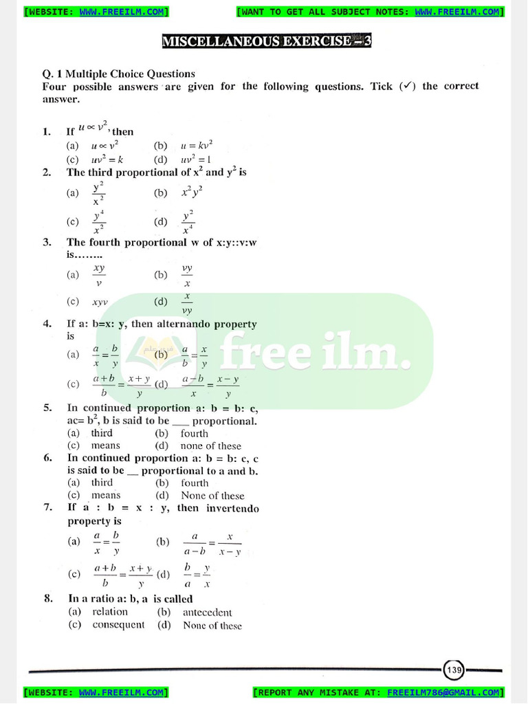 10th Maths Chap3 Rev Ex 3 | PDF