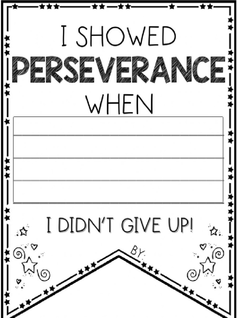 Perseverance Sheet | PDF