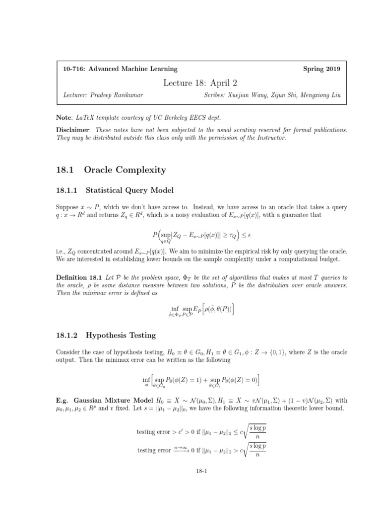 Lec 18 | PDF | Time Complexity | Computational Science