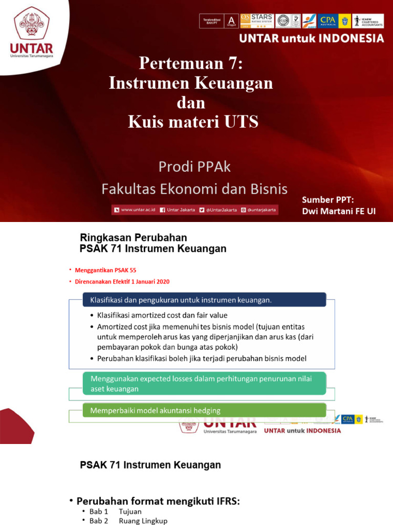 PSAK 71: Perubahan Instrumen Keuangan | PDF