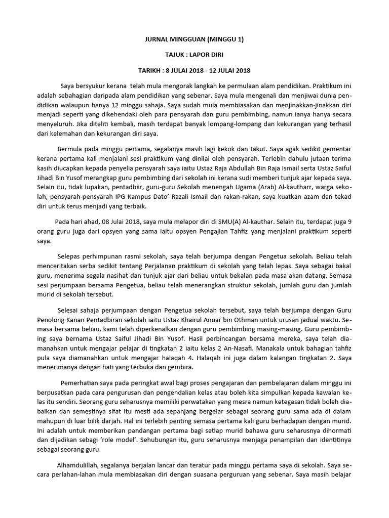Jurnal Praktikum Minggu 1 | PDF