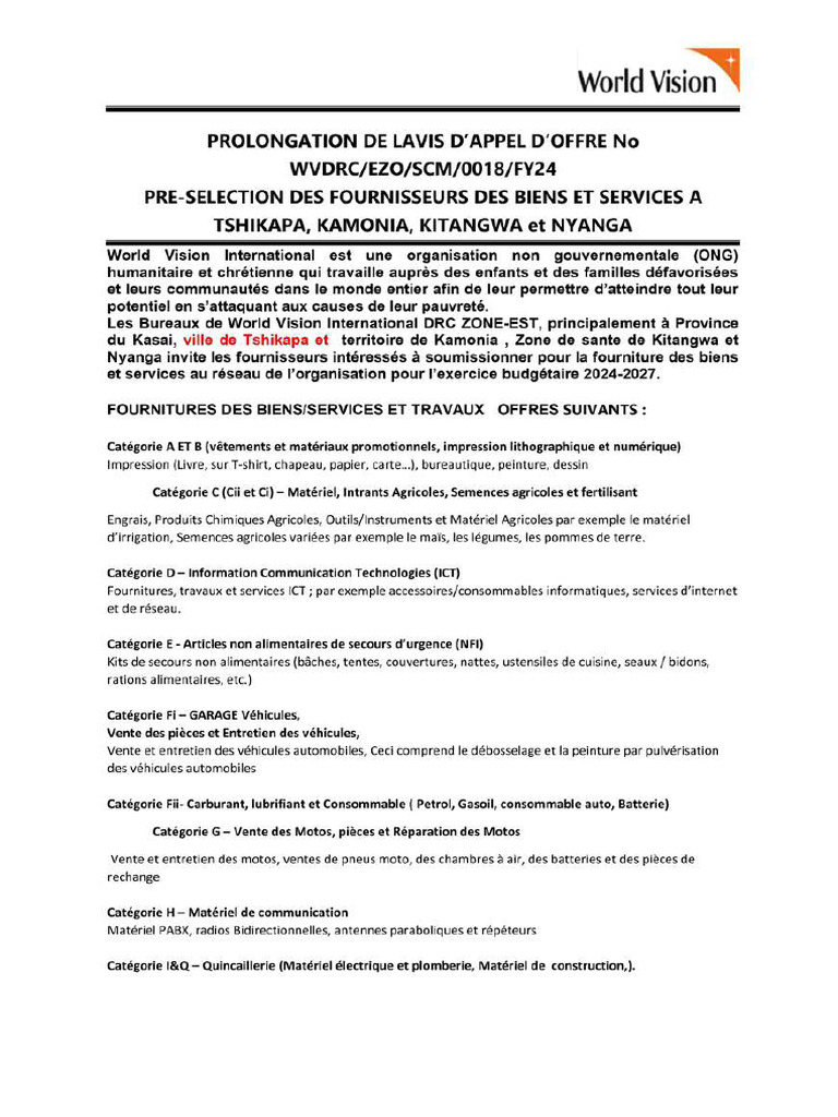 Pre-s.-Tshikapa-Kamonia-Kitangwa-et-Nyanga | PDF