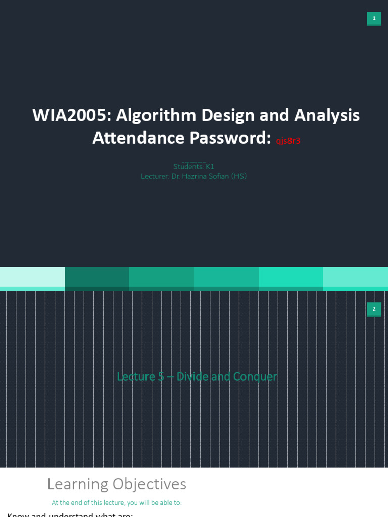 L-2005-05-Divide and Conquer | Download Free PDF | Applied Mathematics | Theoretical Computer ...