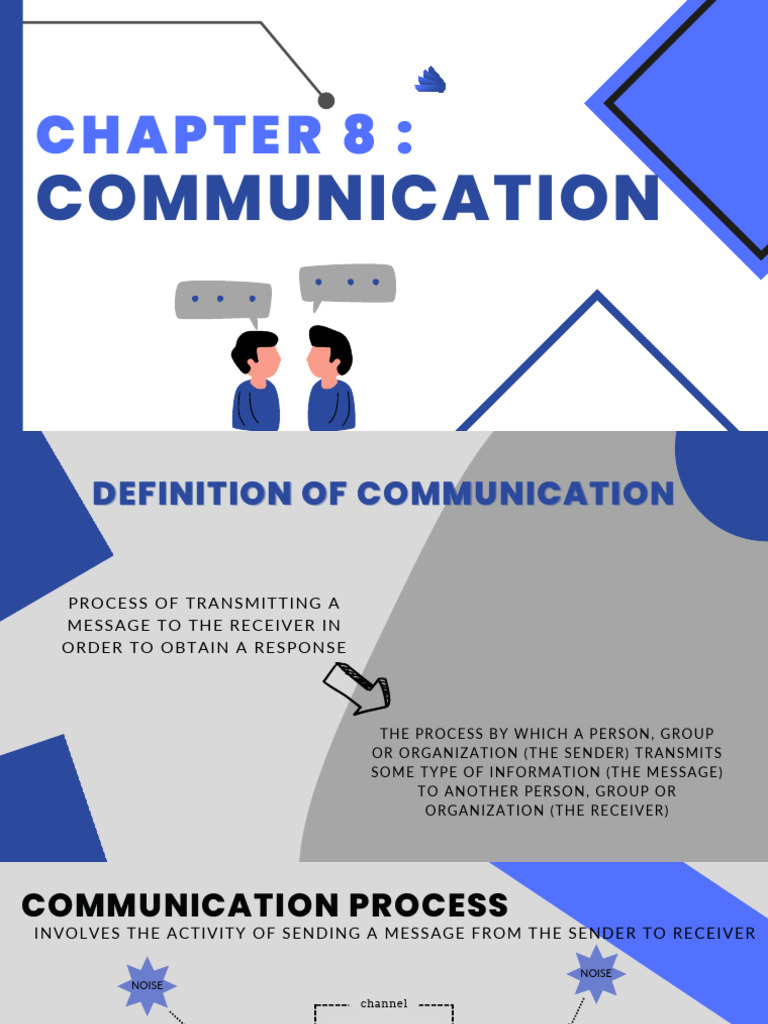 Chapter 8 Communication | PDF | Communication