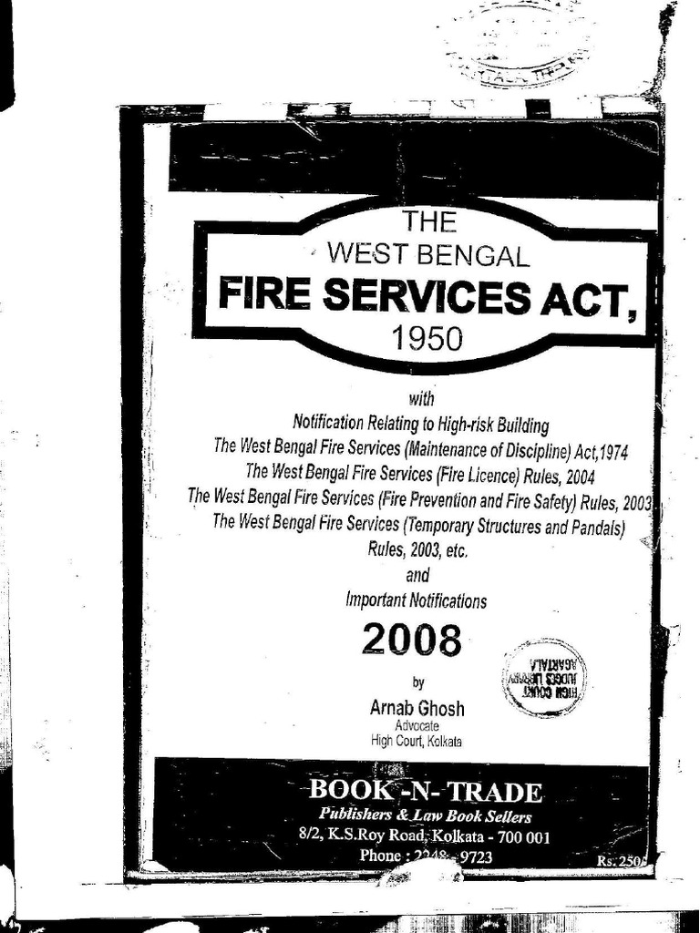 The West Bengal Fire Service Act, 1950 | PDF