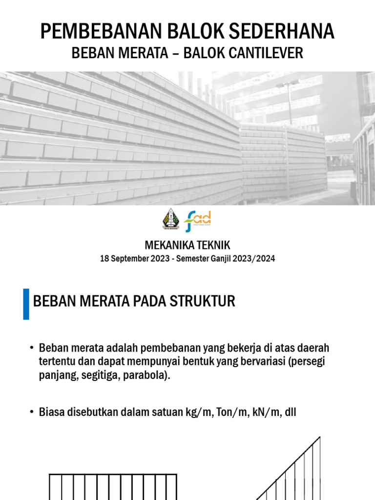 Modul - 4 - BEBAN - MERATA - CANTILEVER (1) - 1-26 | PDF