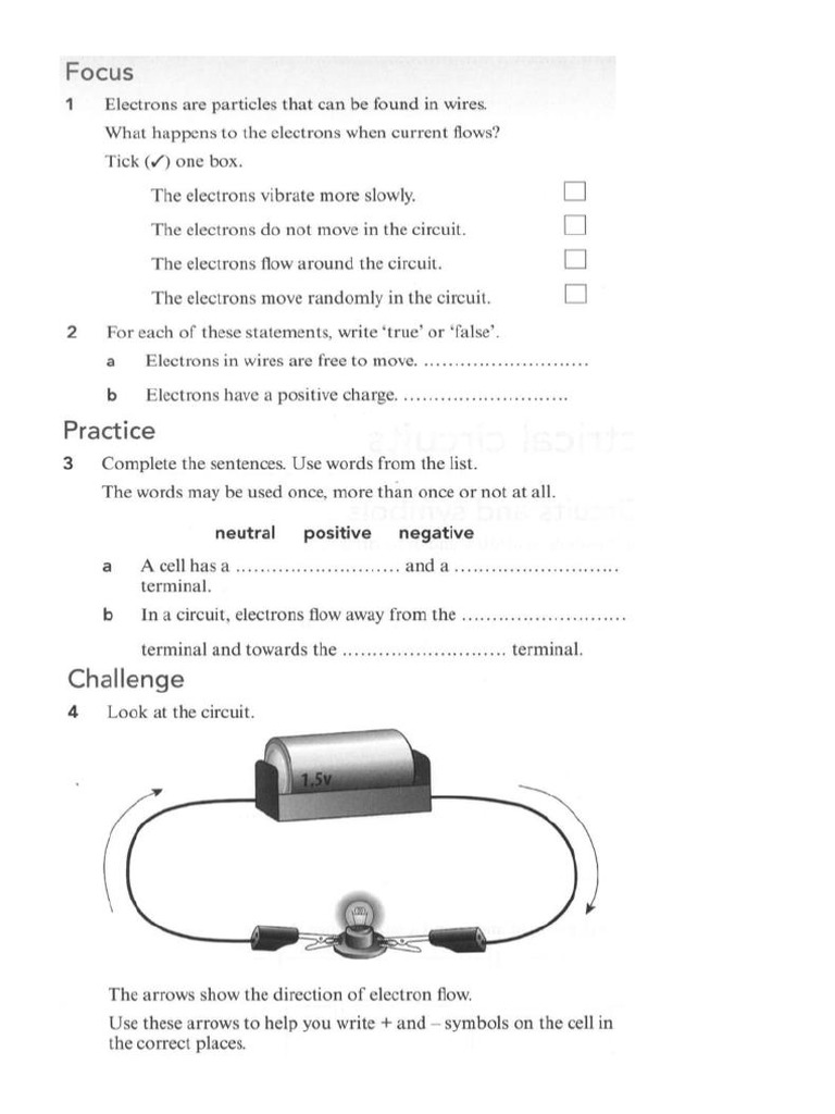 Electricity Worksheet 2 | PDF