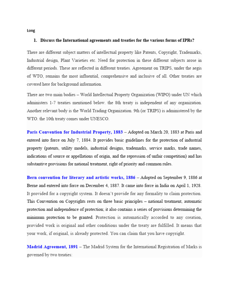 Other Forms of Ipr | PDF | Trips Agreement | Intellectual Property