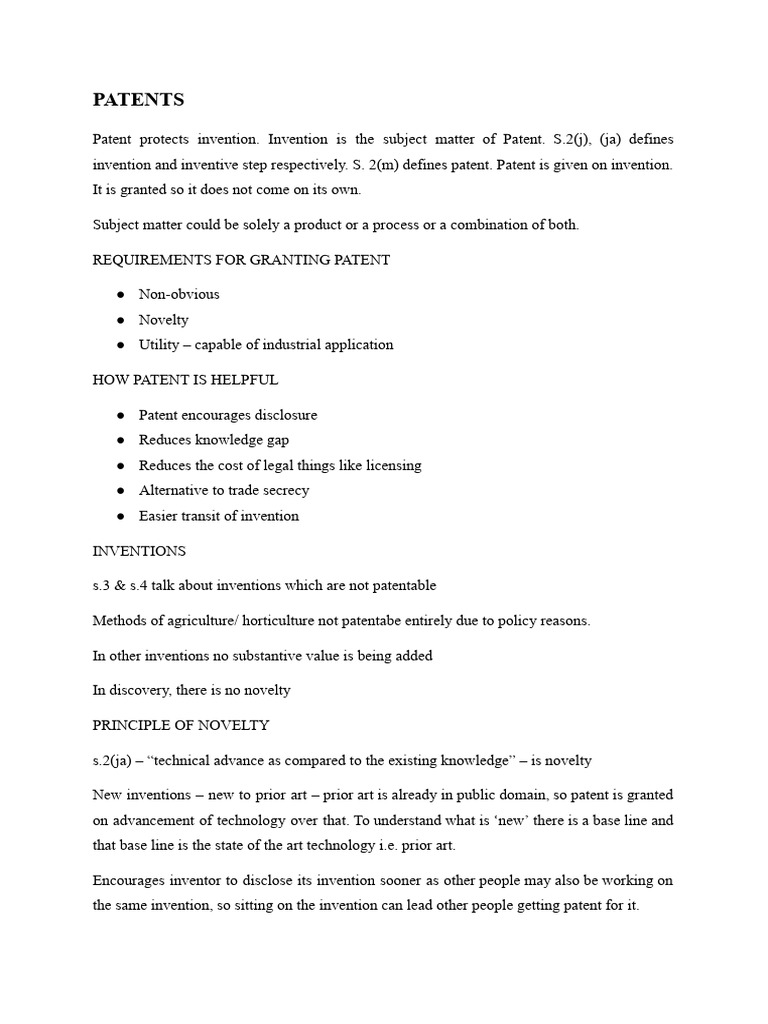 PATENTS | PDF | Prior Art | Patent