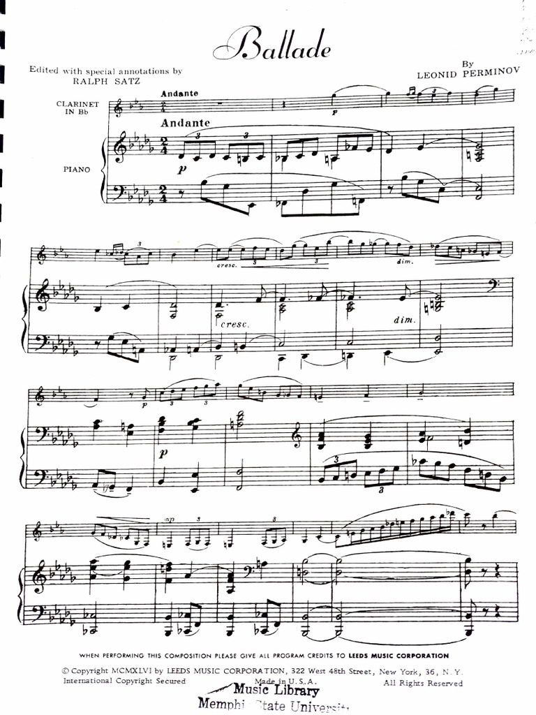 L Perminov-Ballade | PDF | Tempo | Musical Compositions
