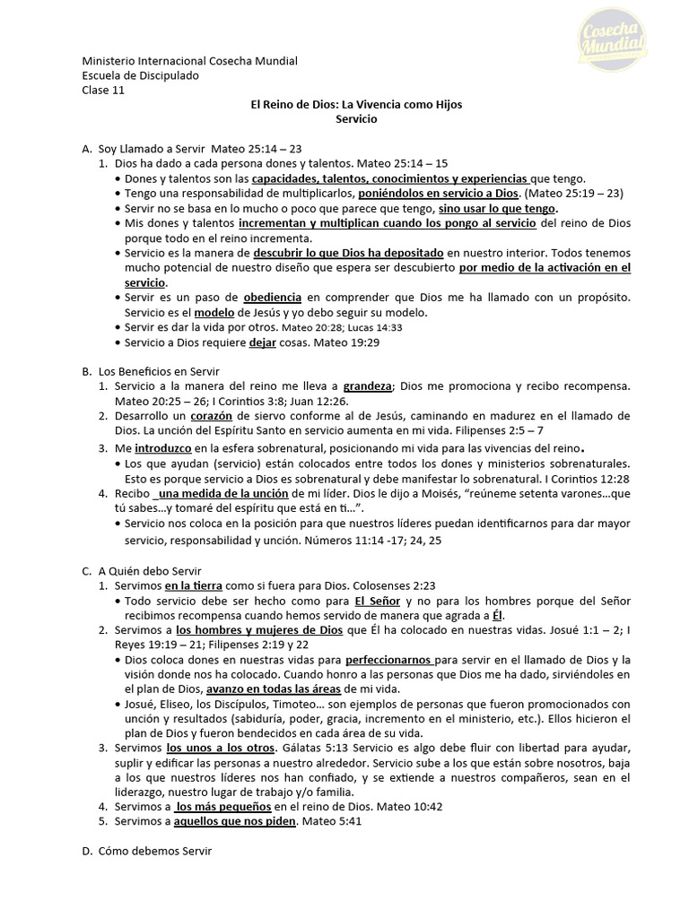 Clase 11 Disc | PDF | Cristo (título) | Evangelio de Mateo