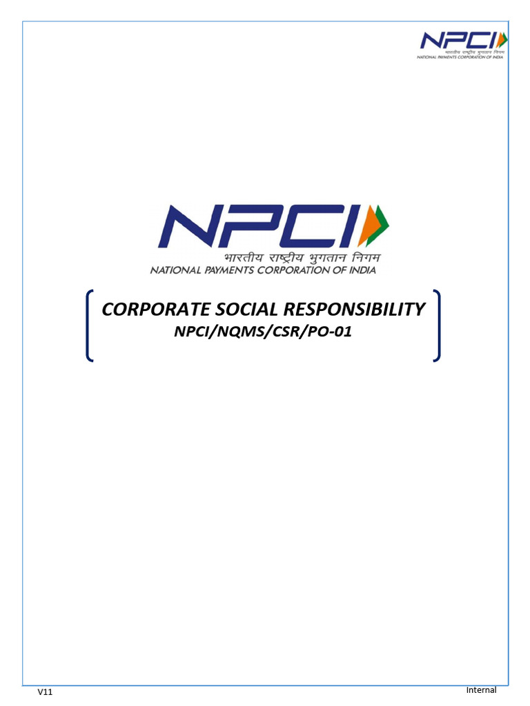CSR Policy | PDF | Corporate Social Responsibility | Policy