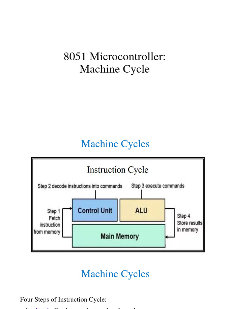 8051 Microcontroller: Machine Cycle Guide | PDF | Hertz | Central ...