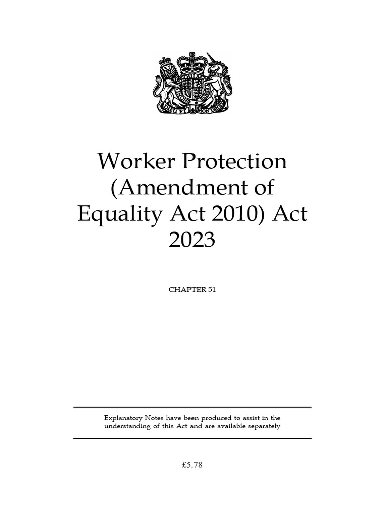 Worker Protection (Amendment of Equality Act 2010) Act 2023 | PDF | Sexual Harassment | Employment