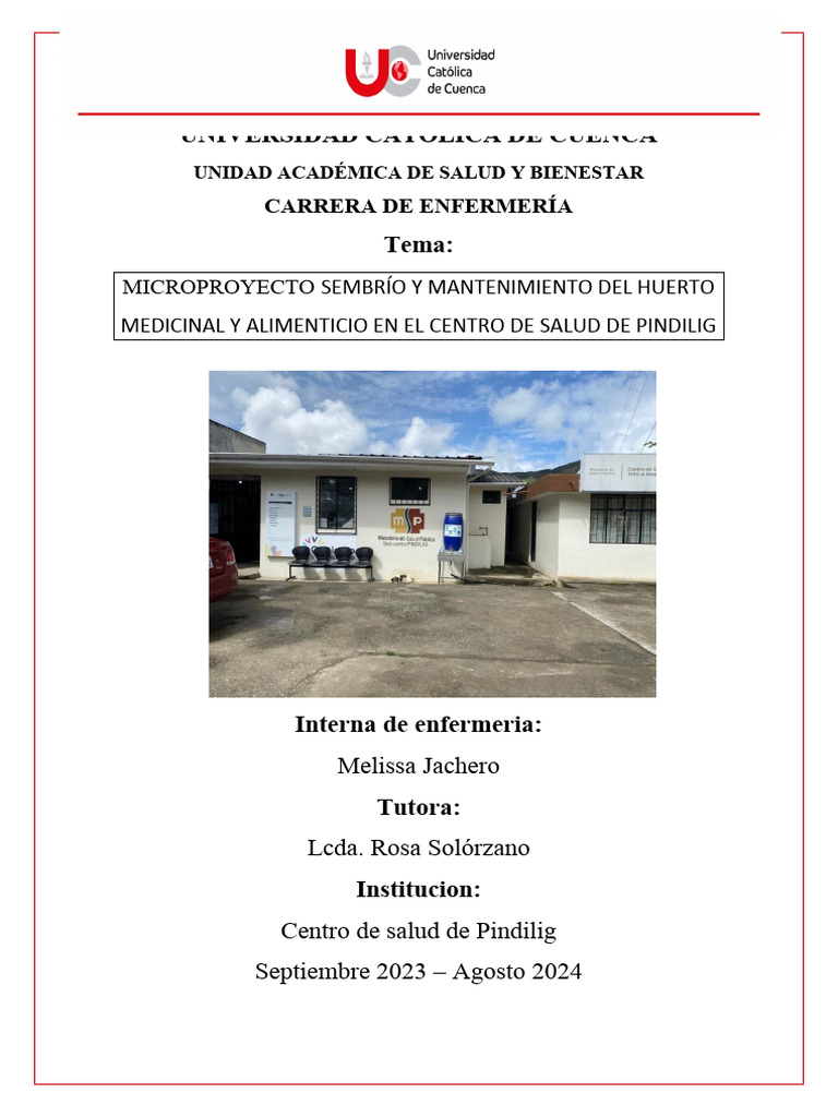 Microproyecto - Saludable Listo | PDF | Plantas medicinales | Medicina alternativa