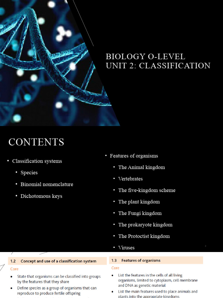 Lecture 2 - Classification | PDF | Species | Taxonomy (Biology)