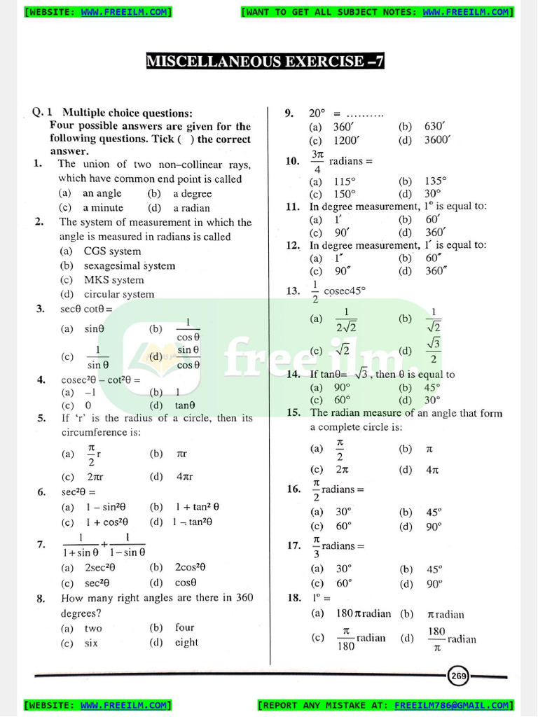 10th Maths Chap7 Rev Ex 7 | PDF