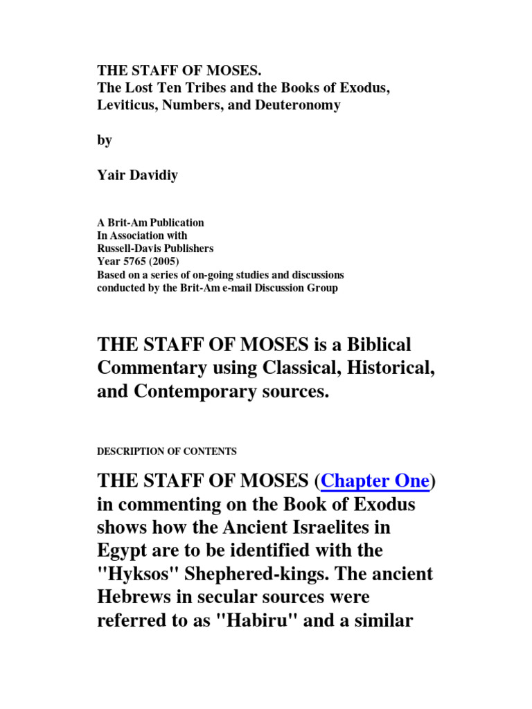 MOSES | PDF | The Exodus | Israelites