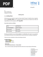 Infosys Offer and Joining Letter | PDF | Career & Growth