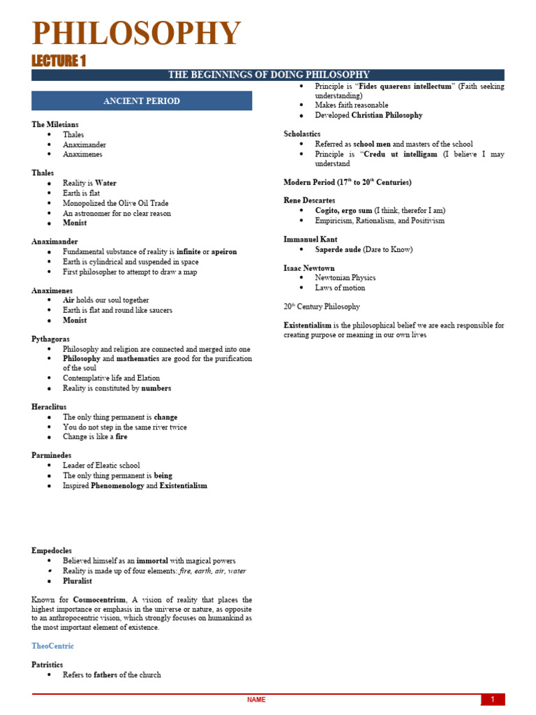 Philosophy - Trans Notes | PDF | Metaphysics | Epistemology