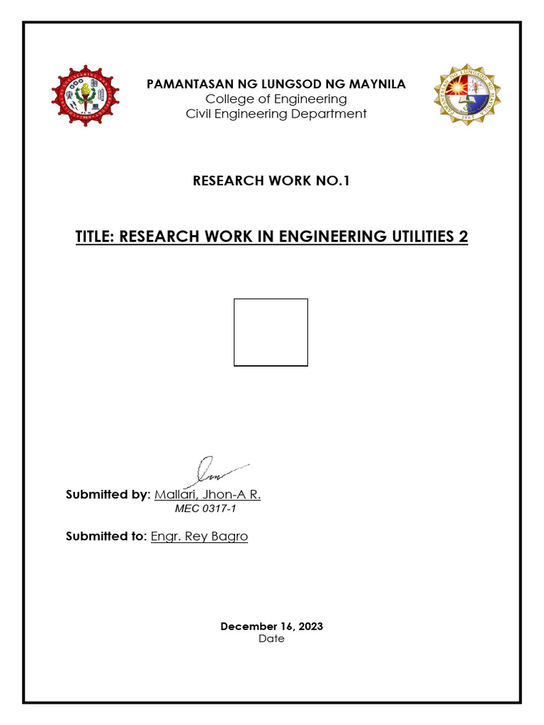 Engineering Utilities Research Overview | PDF