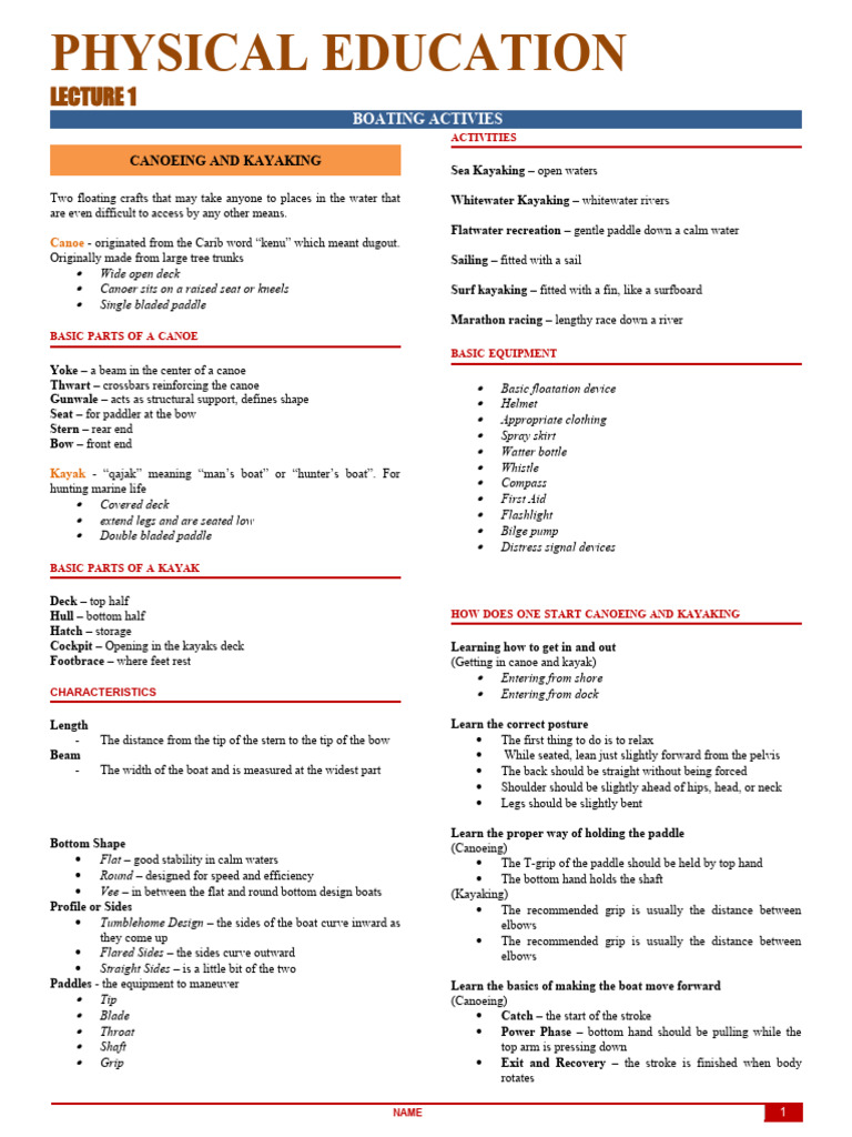 Canoeing and Kayaking Basics Guide | PDF | Kayak | Canoe