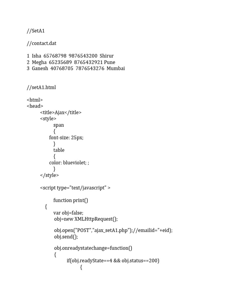 Ajax Practical | PDF | Software | Data Model