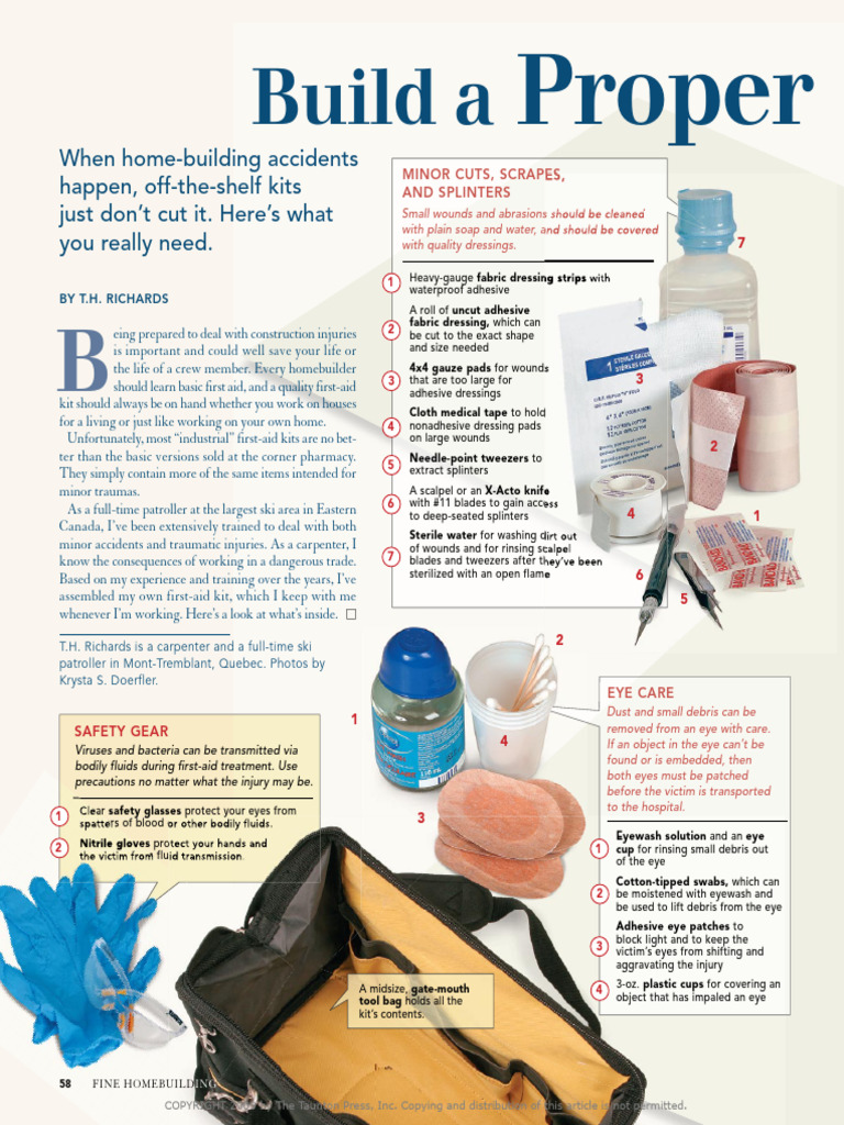 Build A Proper First-Aid Kit | PDF | Wound | First Aid