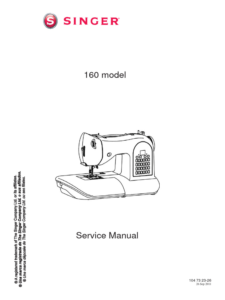 Singer 160 Service | PDF | Sewing Machine | Screw