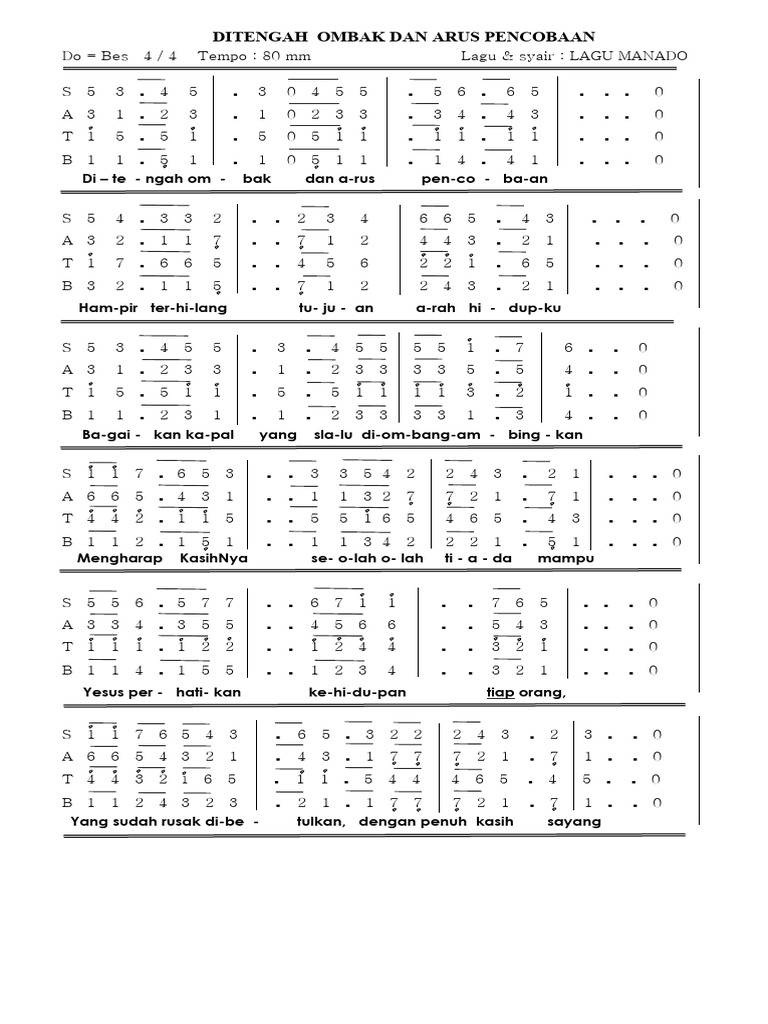 DI TENGAH OMBAK DAN ARUS PENCOBAAN (4 Suara) | PDF